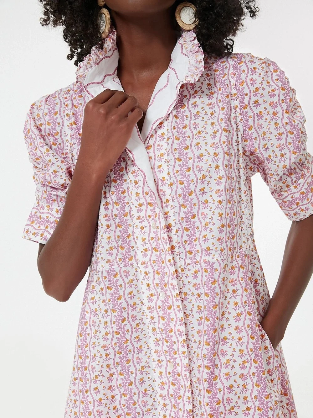 Thierry Colson | Dresses | Thierry Colson Pink Floral Venetia Midi ...
